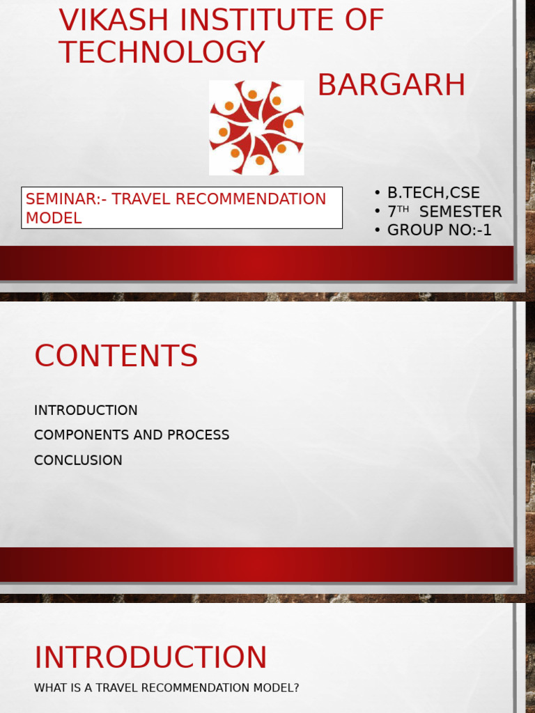 Travel Recommendation Model3 | PDF | Cyberspace | Information Technology