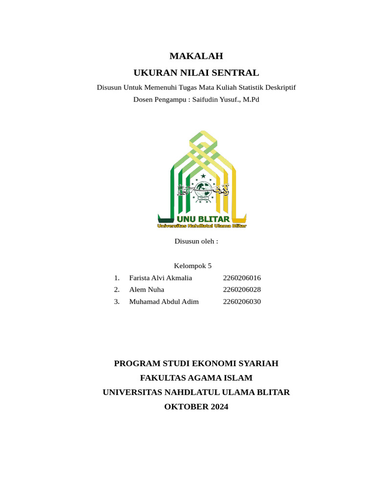 Makalah K5-Statistik Deskriptif | PDF