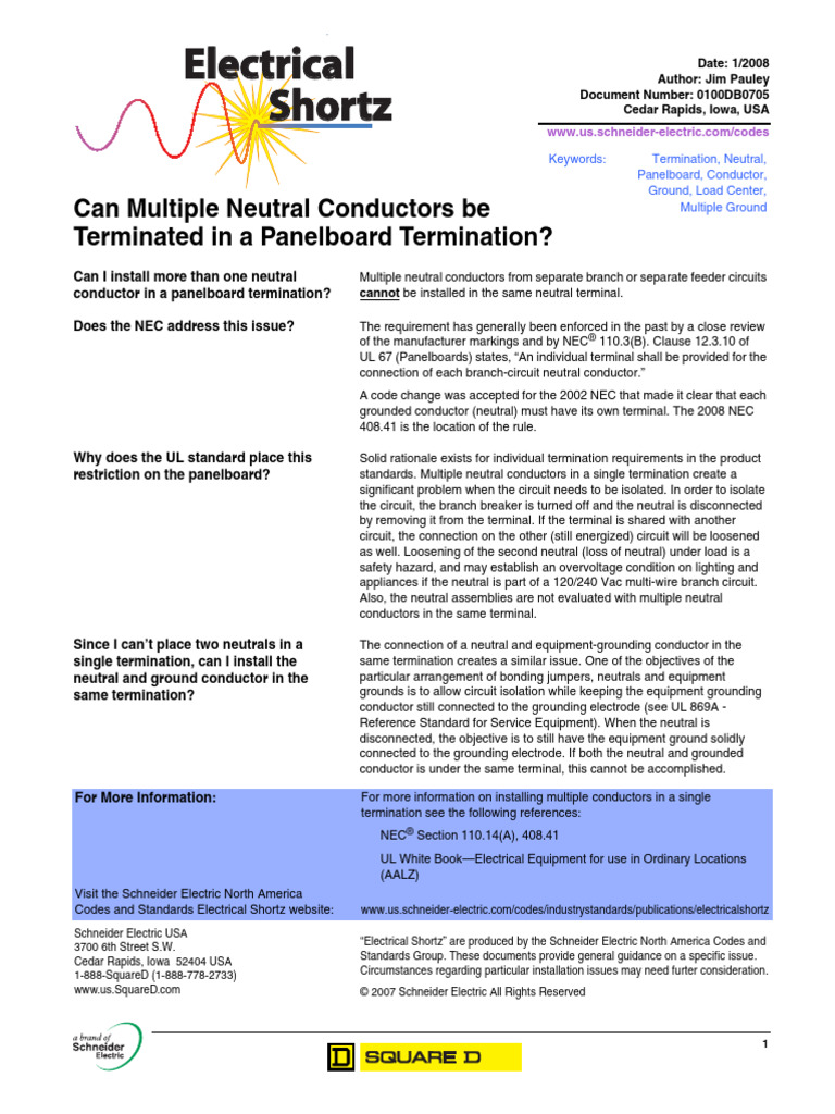 Neutral Conductor | PDF | Components | Power (Physics)