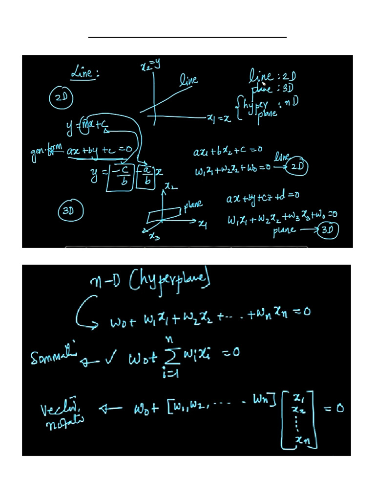 Lecture 13,14 Line, Plane, Hyperplane | PDF | Geometry | Mathematical ...