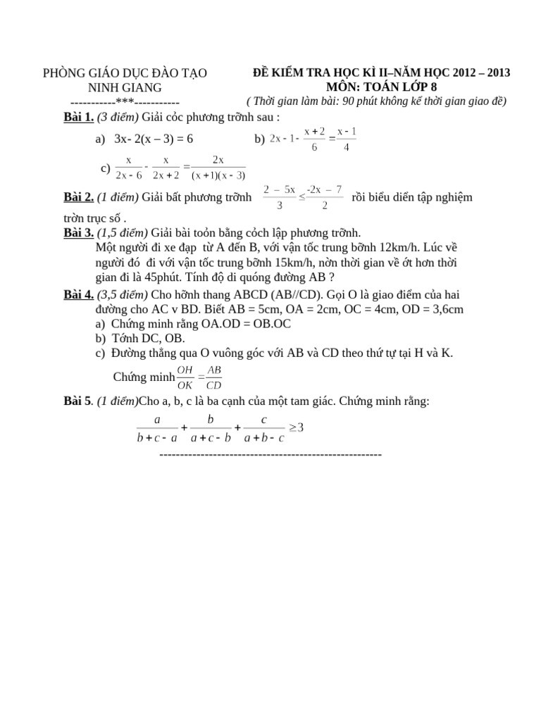 Toan 8 HK 2 DE1 D 54 | PDF