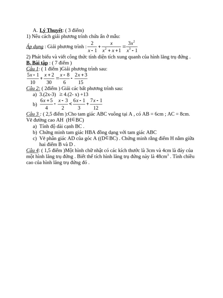 Toan 8 HK 2 DE1 D 50 | PDF