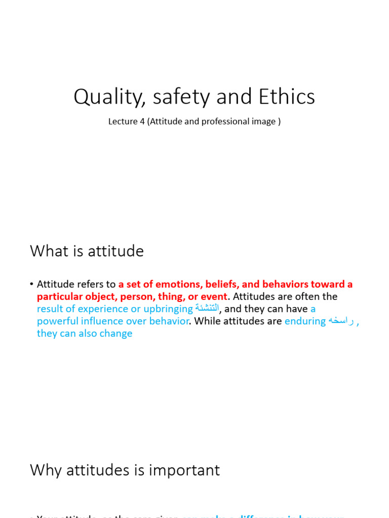 Ethics Chapter 4 | PDF | Attitude (Psychology) | Nursing
