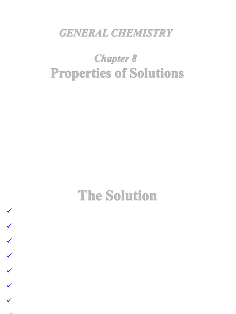 Chapter 8-Solution | PDF | Solubility | Physical Chemistry