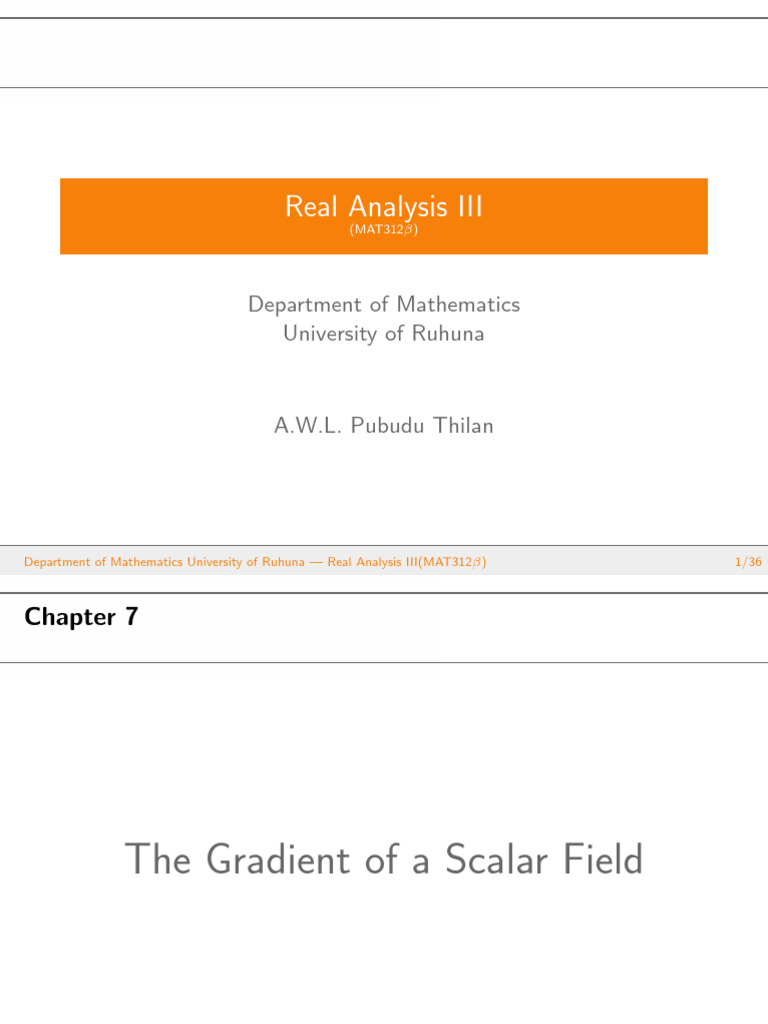 Analysis 7 | PDF | Gradient | Euclidean Vector