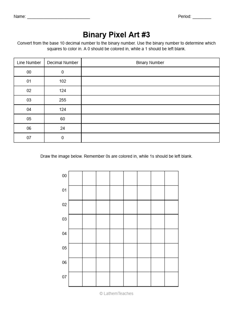 Binary Pixel Art | PDF