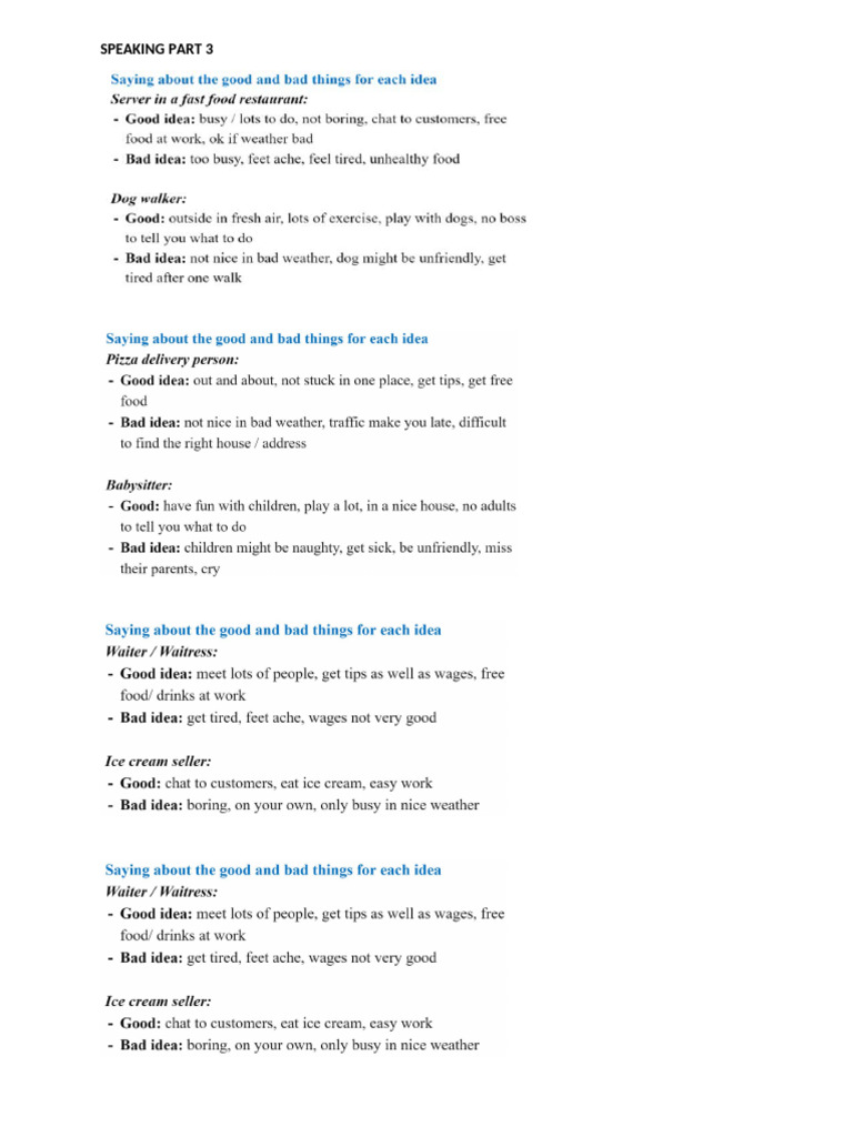 Speaking Part 3 | PDF