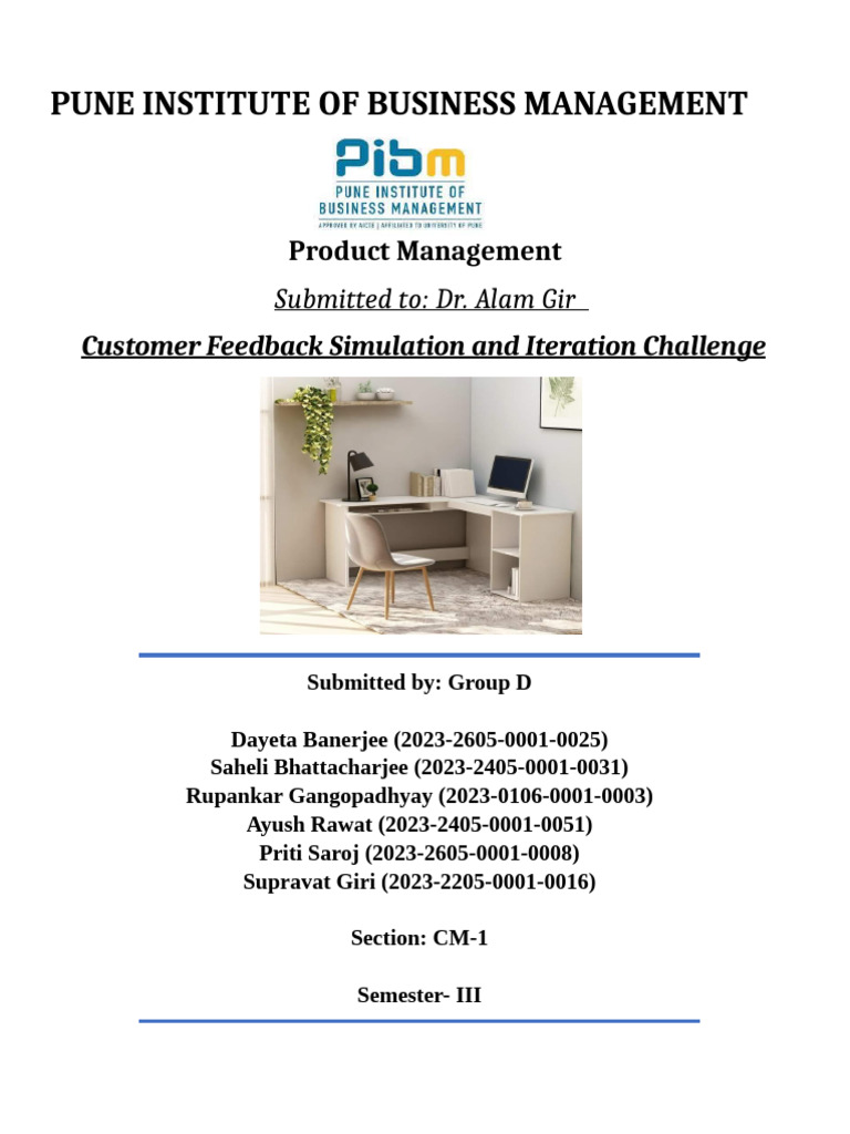 Product Management Group Project | PDF | Usability | Methodology