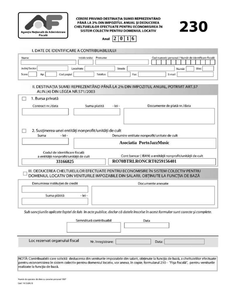 Formular 230 | PDF