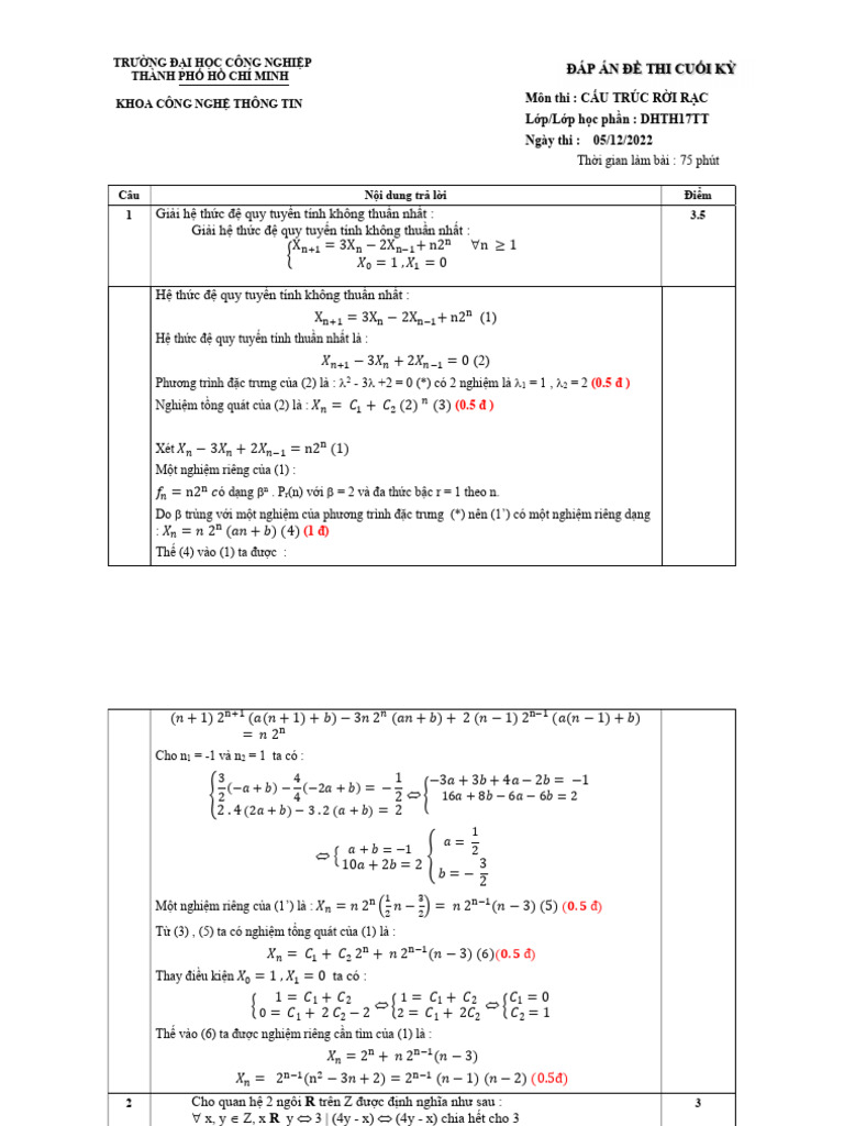Dapan-De Thi CK-CTRR-DHTH17TT | PDF