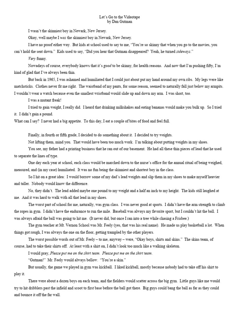 Example Lets Go To The Videotape | PDF | Art