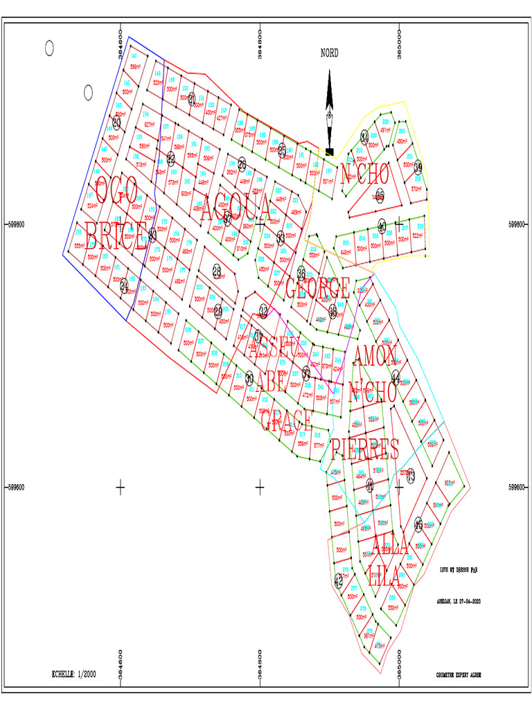 Koffi Adonkoi COTATION ET SUPERFICIE Dwg-Model | PDF
