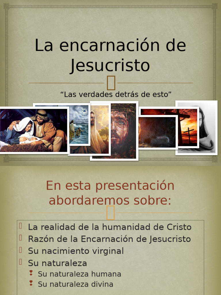 La Encarnación de Cristo | PDF | Jesús | Cristo (título)