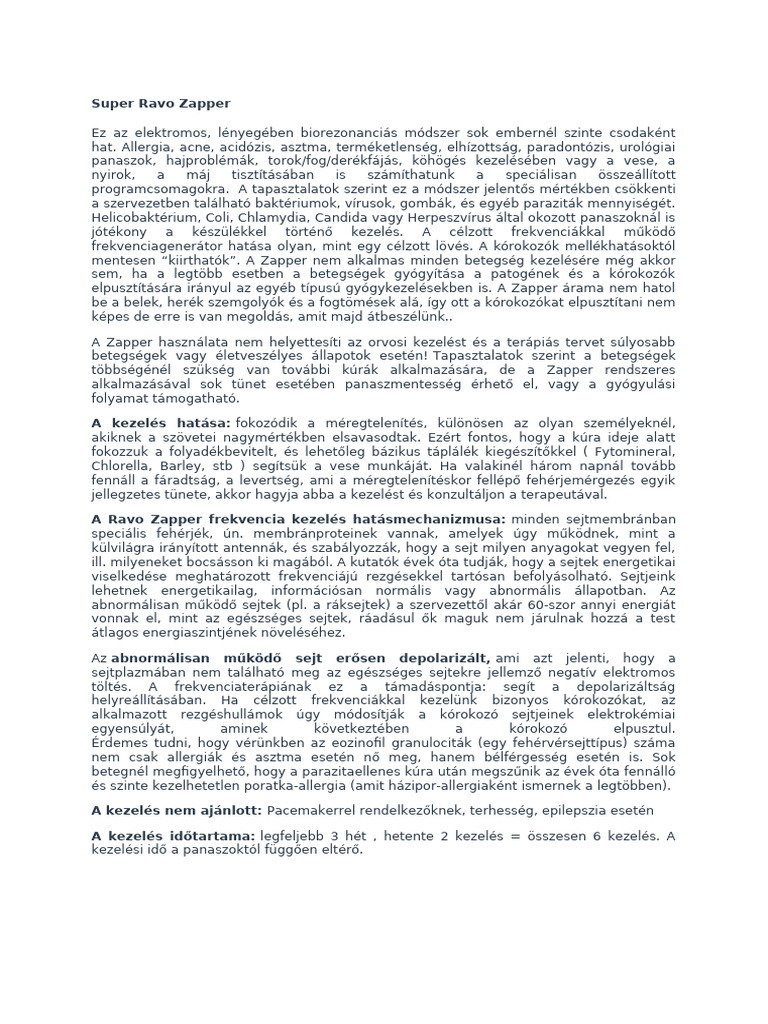 Super Ravo Zapper | PDF