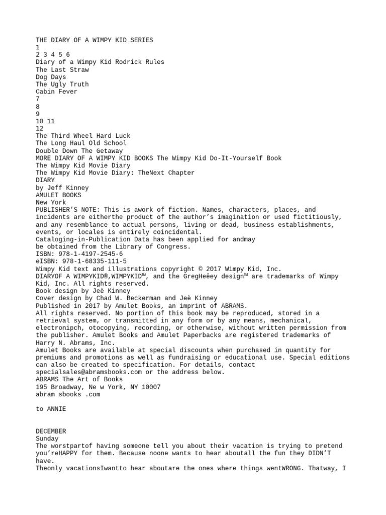 #12 The Getaway - Diary of A Wimpy Kid | PDF | Language Arts ...