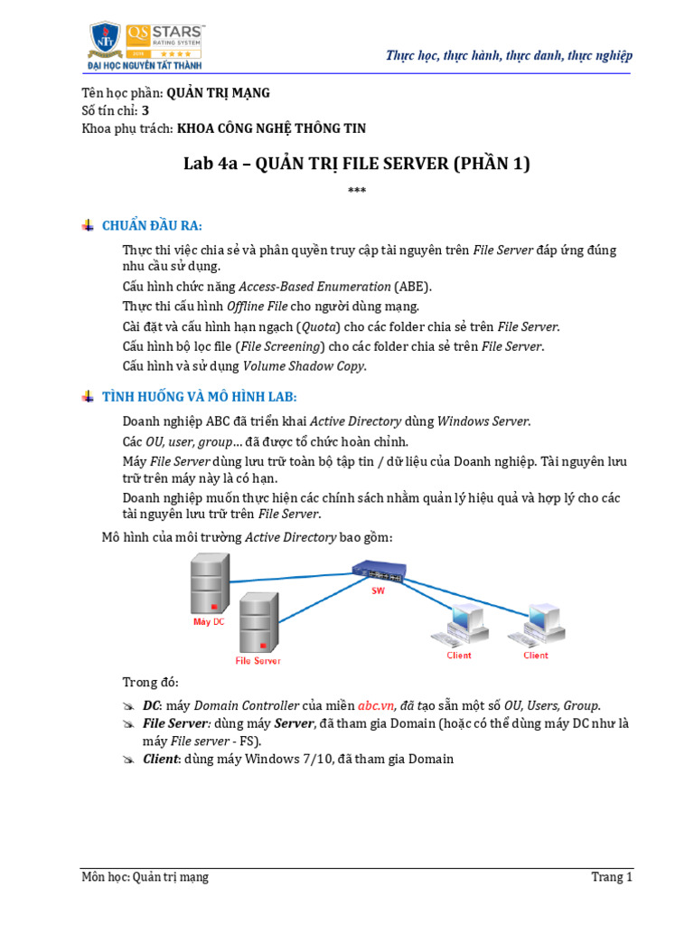 Lab 4a-Quan Tri File Server | PDF