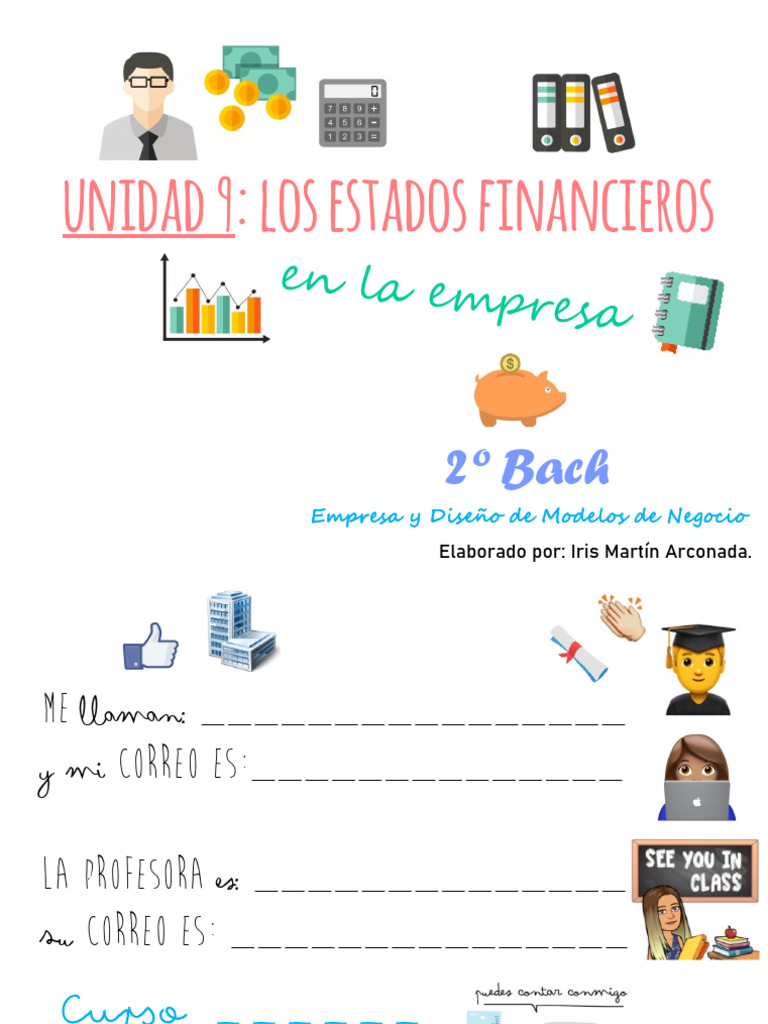 Unidad Didactica 9 2o de Bach Los Estados Financieros en La Empresa Cuaderno Del Alumno | PDF ...