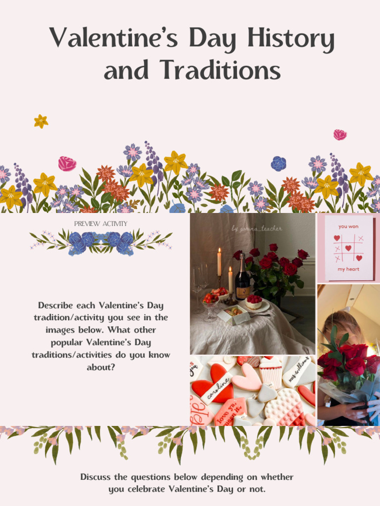 Valentine's Day History & Traditions | PDF | Valentine's Day | Grammar