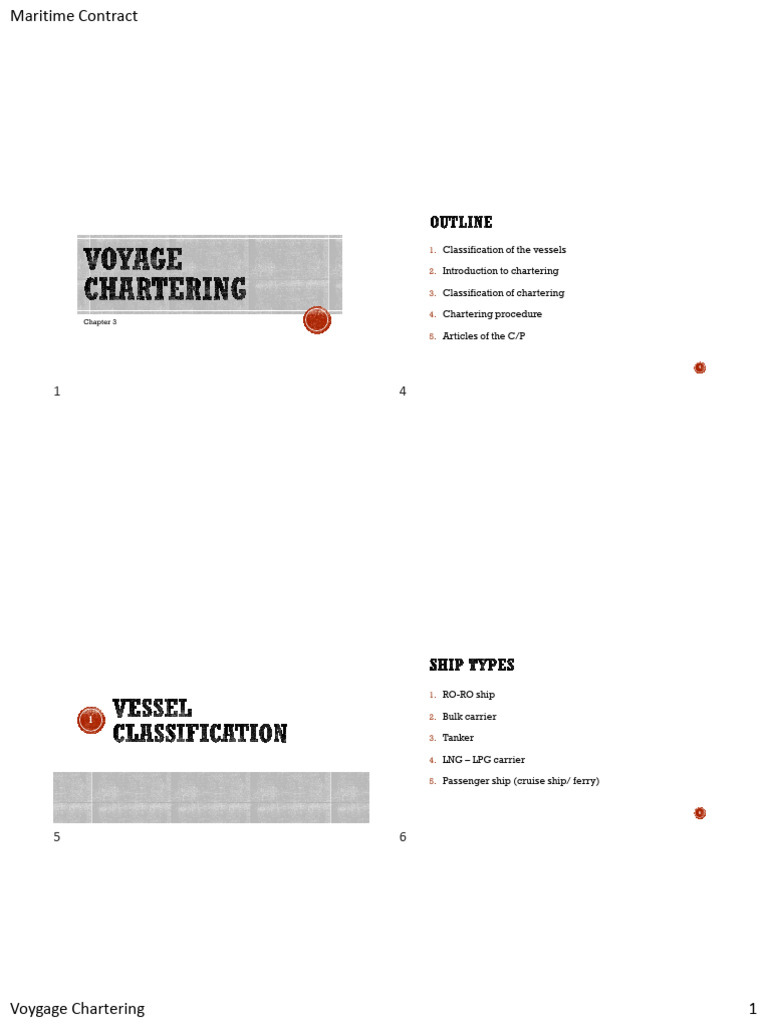 Chapter 3 - Voyage Chartering | PDF | Cargo | Shipping