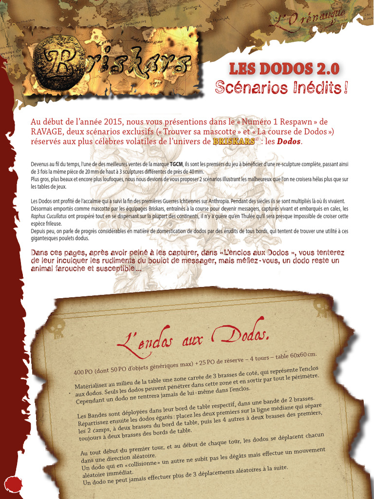 Ravage Briskars Scenarios Dodos Juillet 2017 | PDF | Columbidae | Espèces