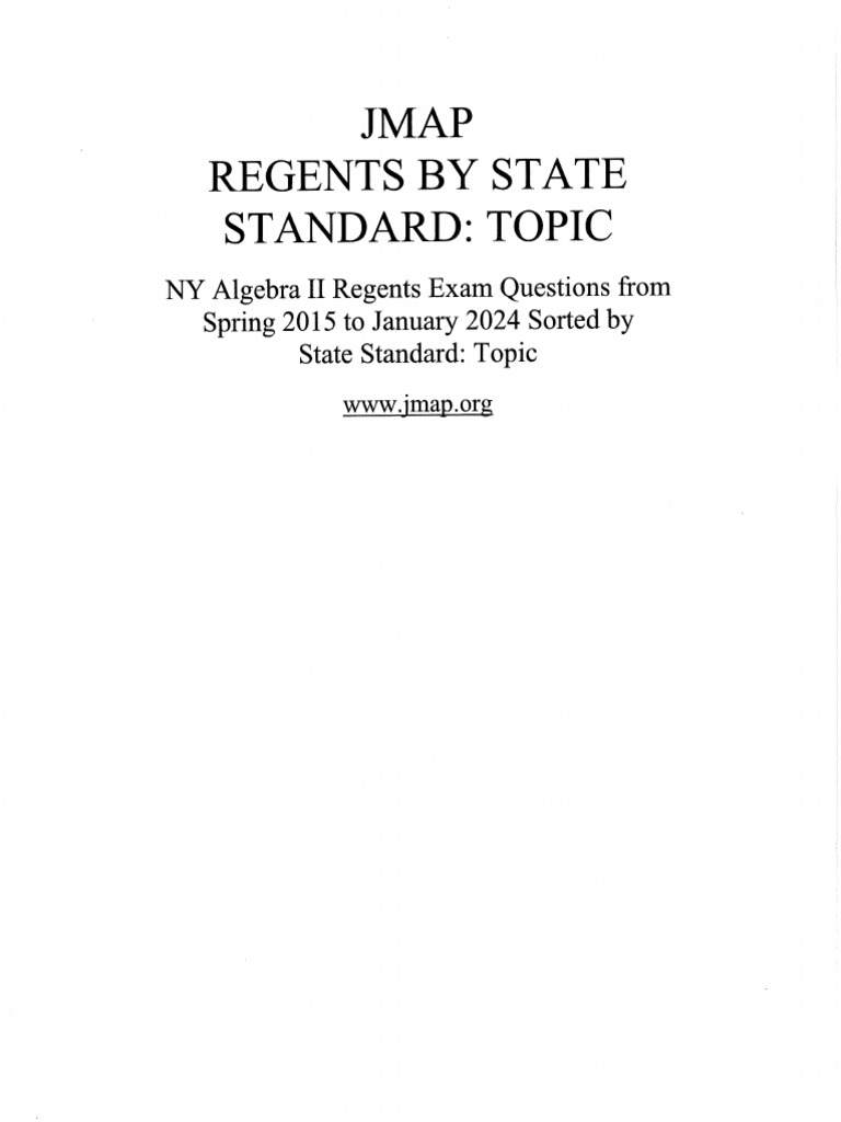 Regents Exam Questions Packet | PDF