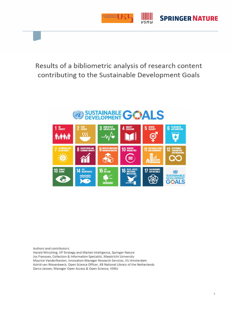 Report SDG Content Netherlands | PDF | Open Access