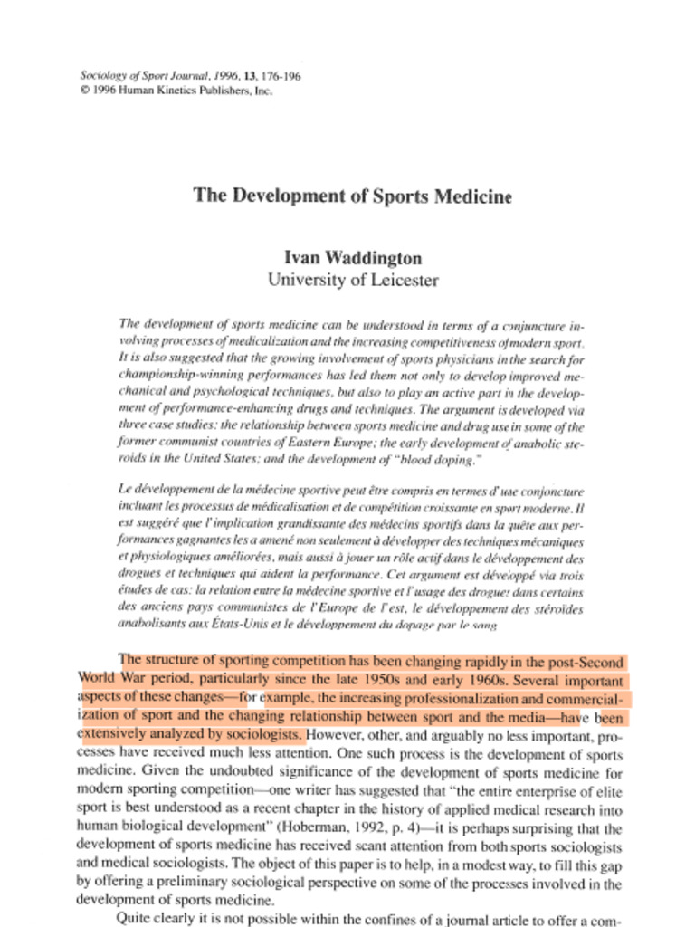 Waddington 1996 | PDF | Medicine | Sociology