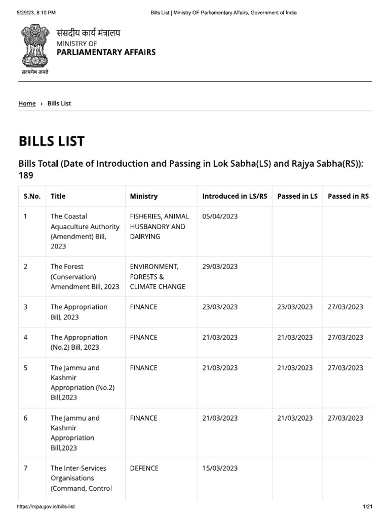 Bills Printed | PDF