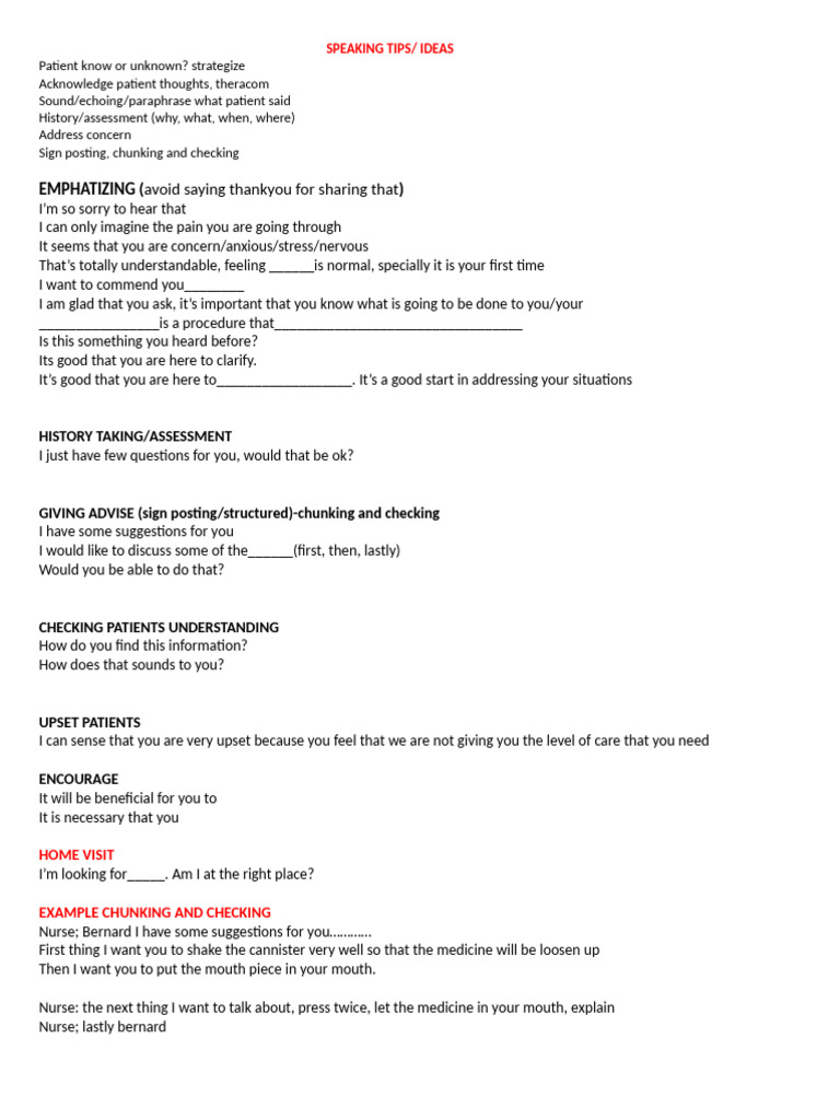 Oet SPEAKING TIPS | PDF | Self-Improvement