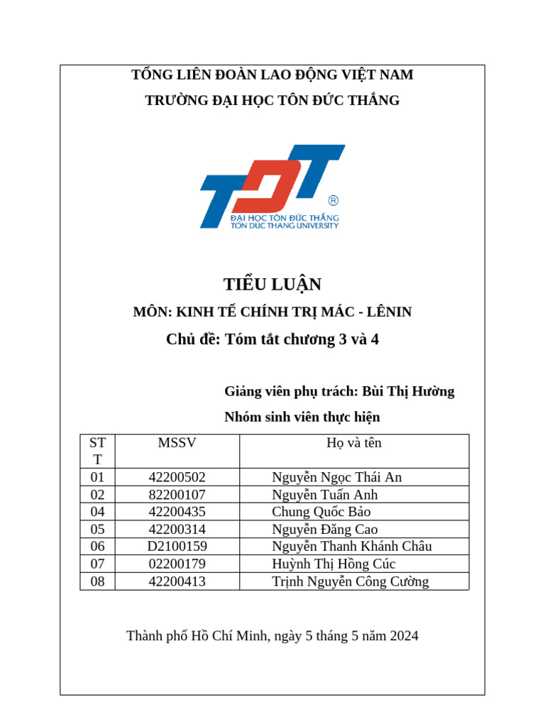 KTCT - nhóm 1 - nhóm học 15 | PDF