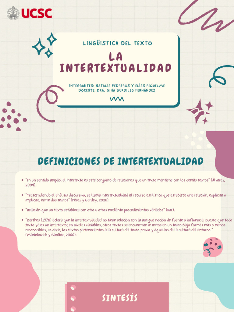 Lingüistica Del Texto: LA Intertextualidad | PDF | Intertextualidad