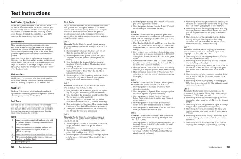 LG4e TC6 Test Instructions | PDF | Human Communication | Linguistics