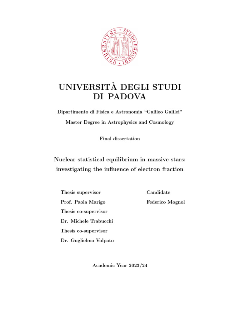 Mognol Federico | PDF | Stars | Nuclear Reaction