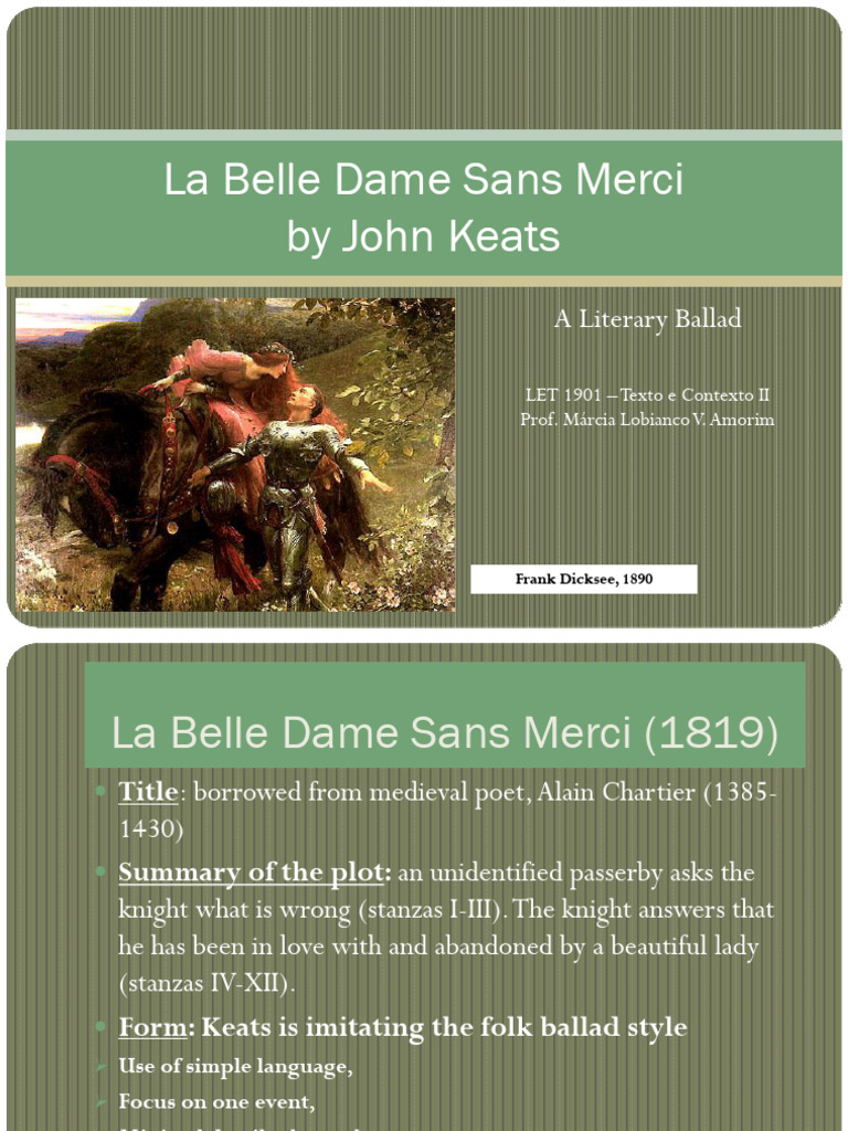 La Belle Dame Sans Merci - Comic Strip | PDF