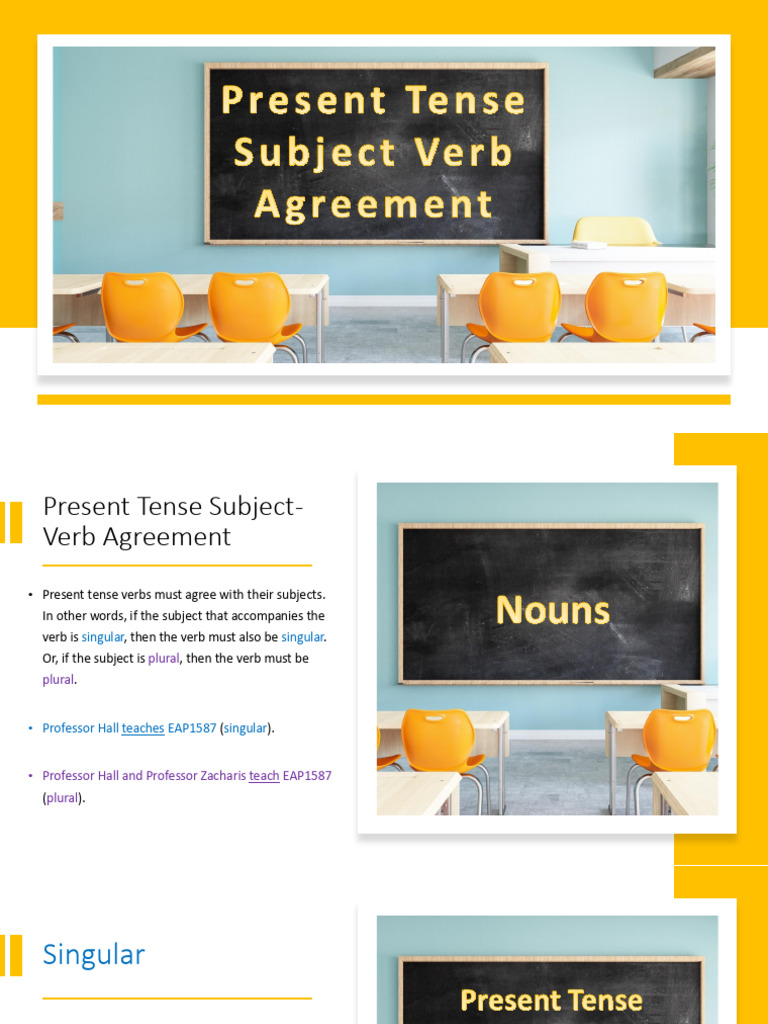 EAP1587 Present Tense Subject Verb Agreement | PDF | Grammatical Number ...