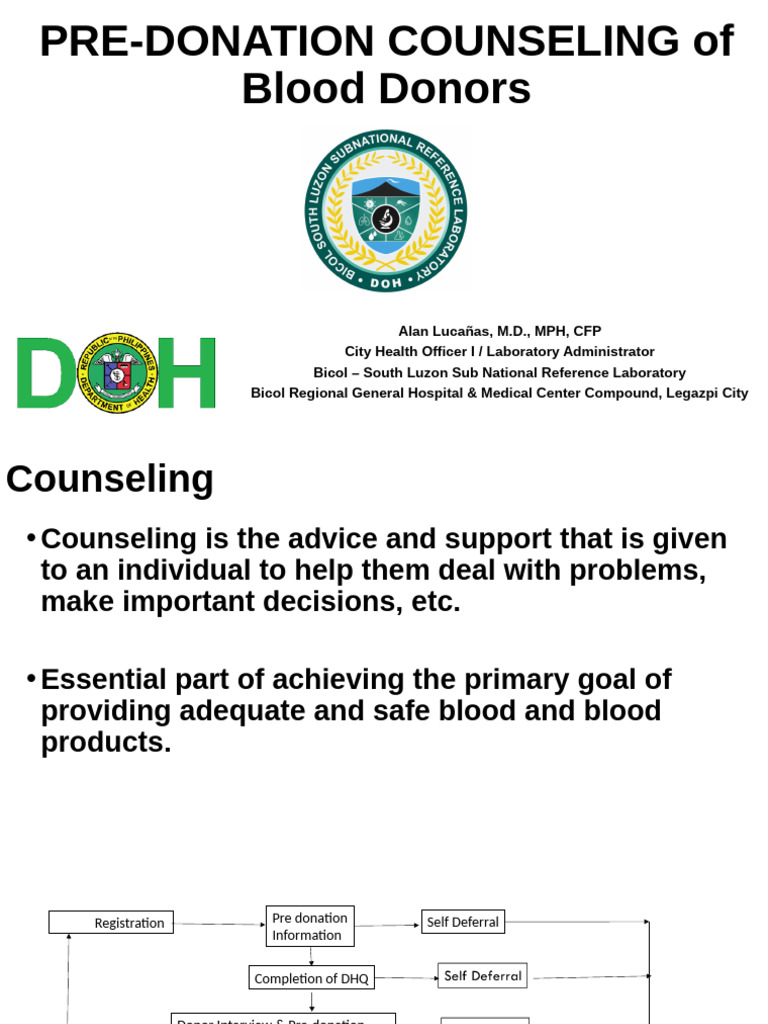 Pre-Donation and Post Donation Counseling v2.0 03 20 2023 | PDF | Blood ...