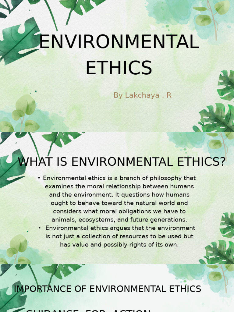 Environmental Ethics | PDF | Environmental Ethics | Sustainability