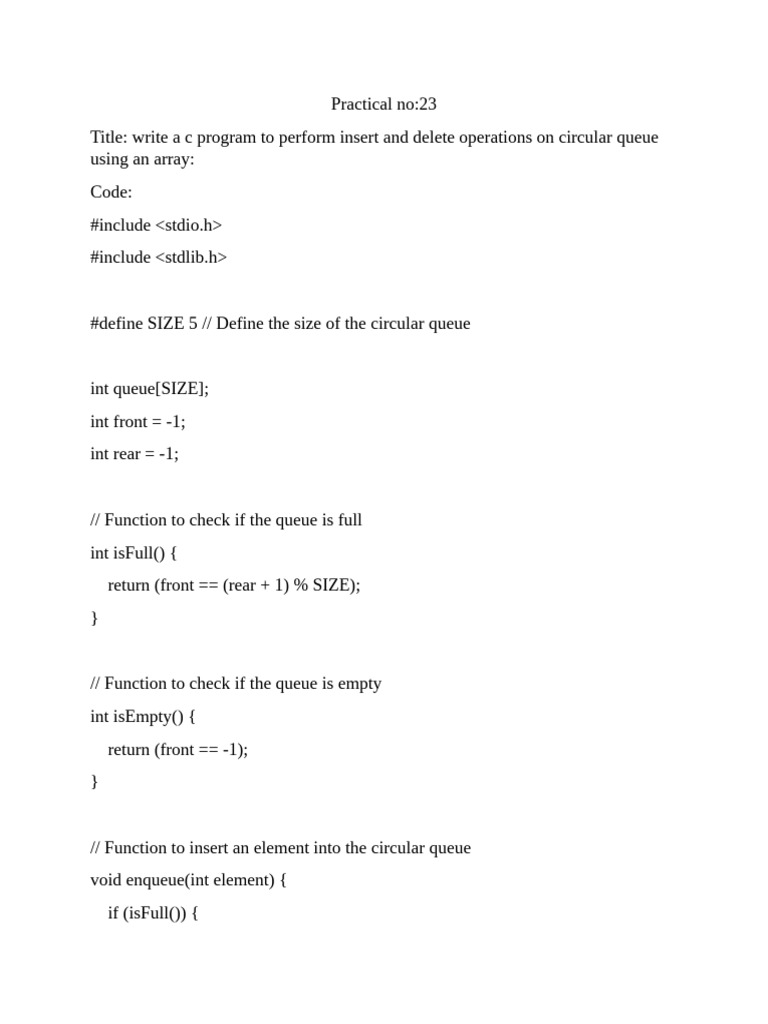 practical of DSU | PDF