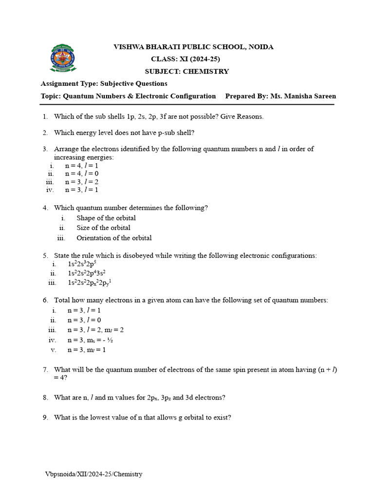 Chemistry Unit 2 - Class XI | PDF | Teaching Methods & Materials | Science & Mathematics