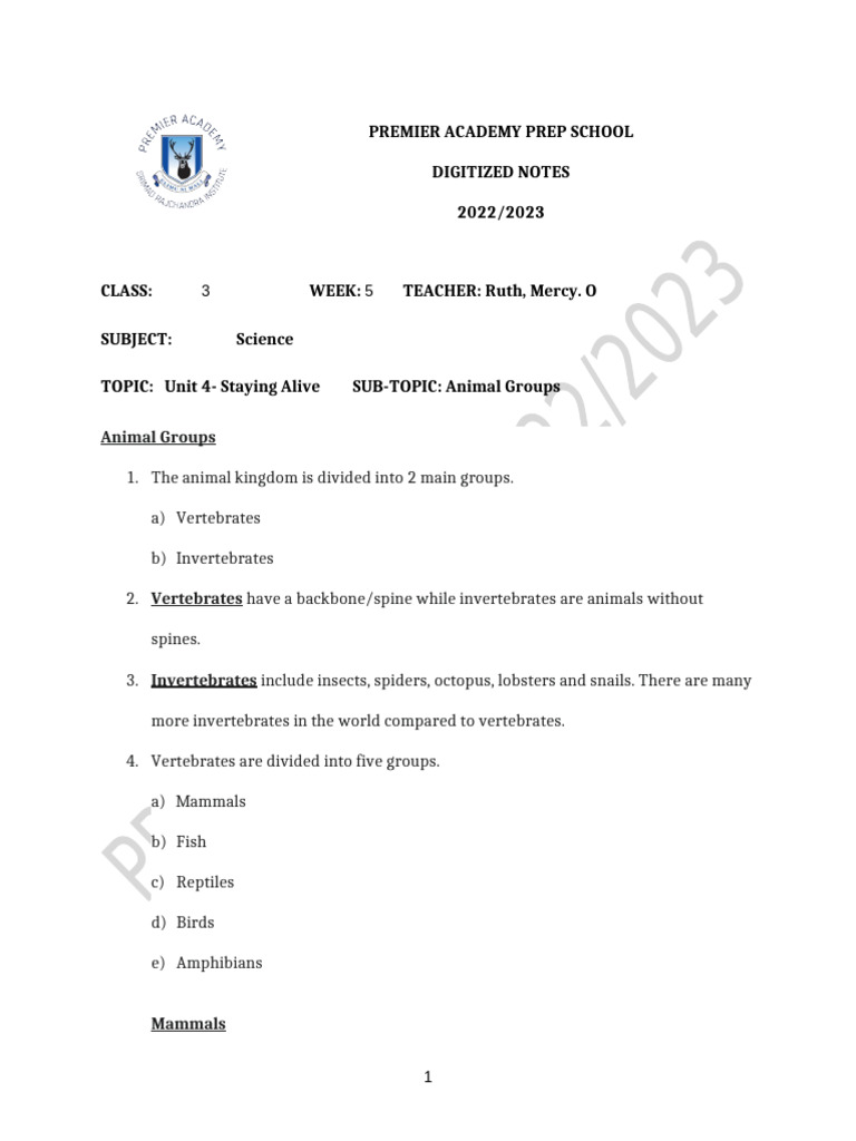 SCIENCE DIGITIZED NOTES 2022 - 2023 WEEK 5 Term 3 | PDF | Wellness ...