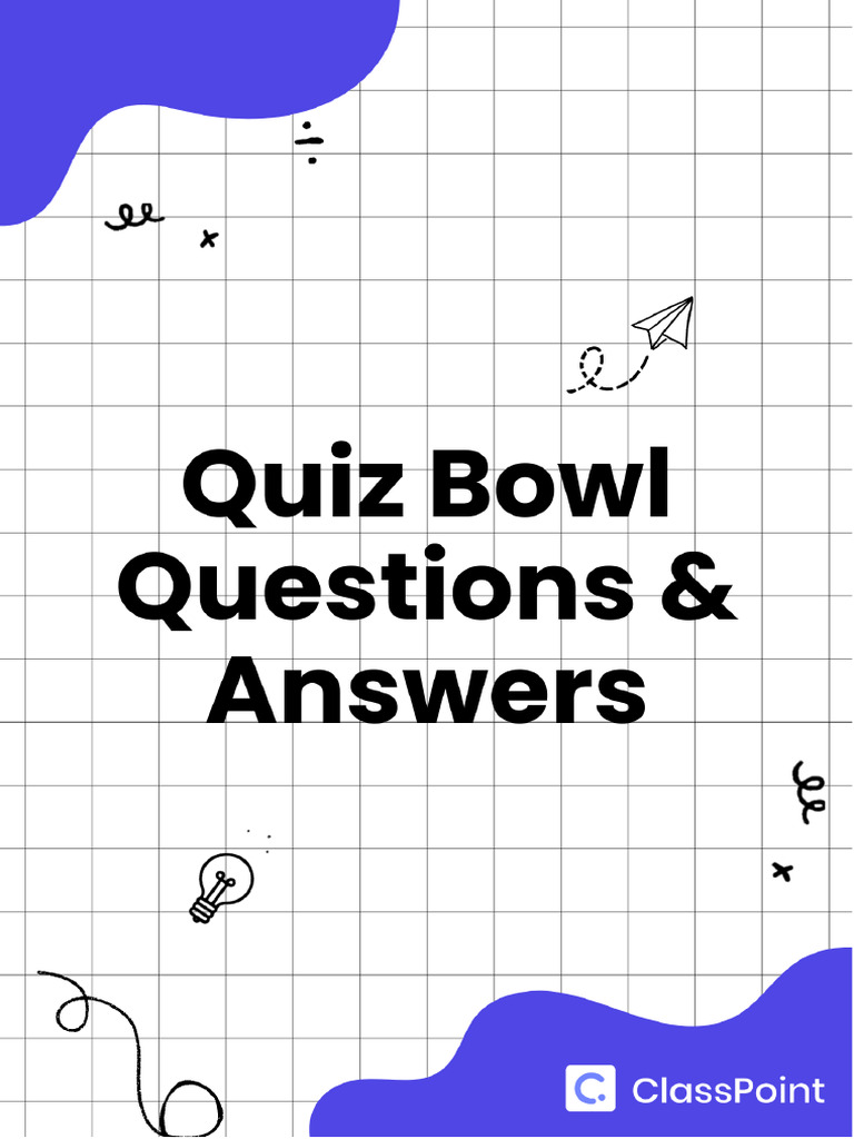 Quiz Bowl Questions and Answers PDF by ClassPoint | PDF | Triangle