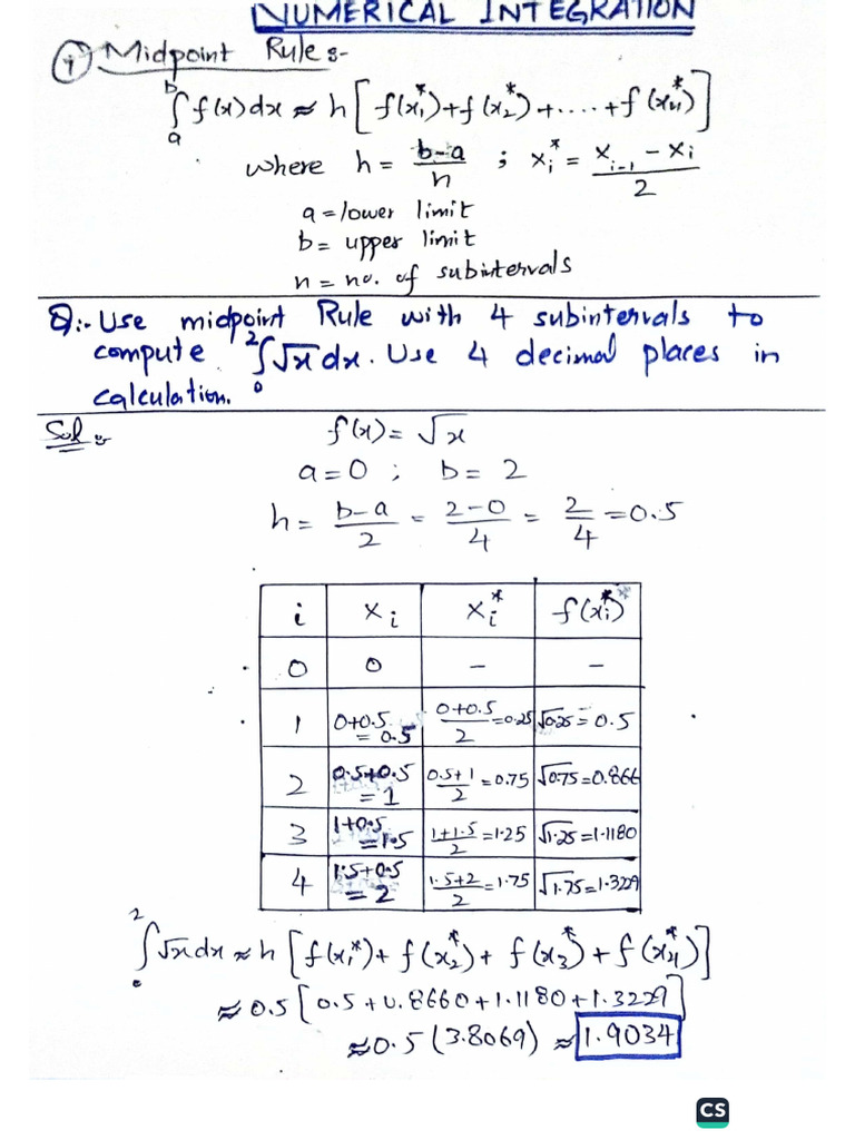Numerical Integration & Differentiation | PDF