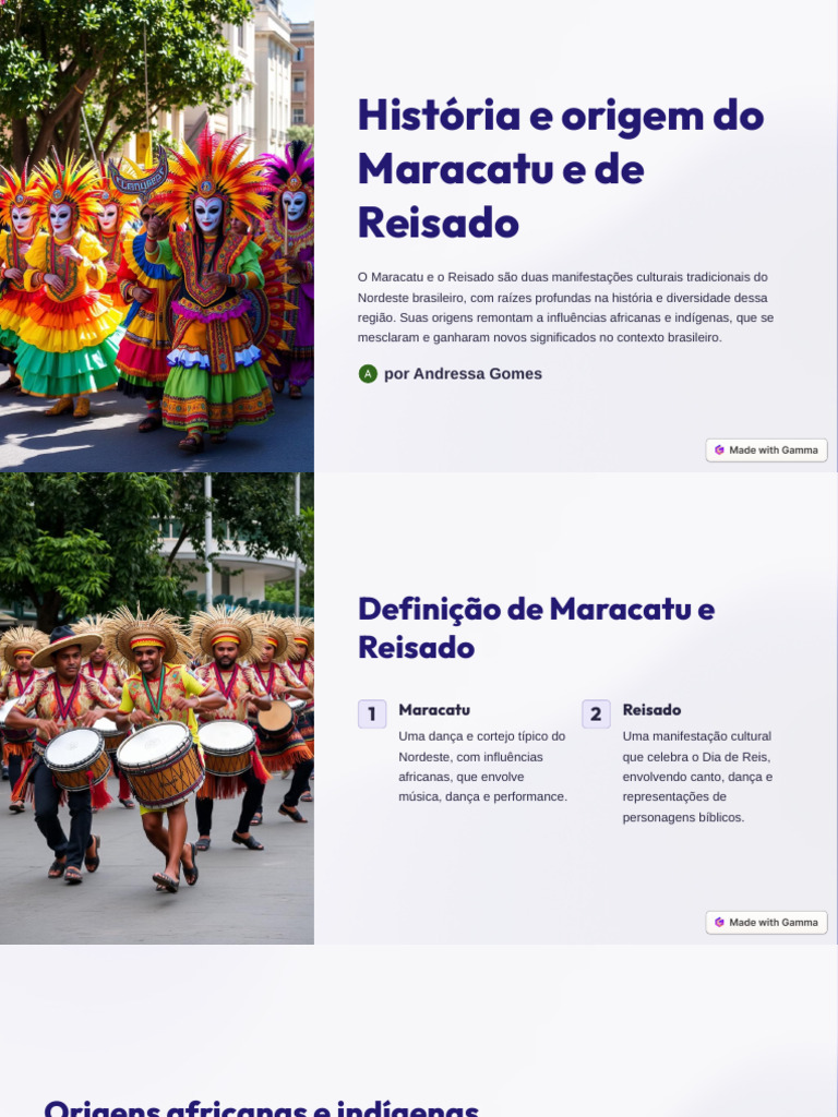 Historia e Origem Do Maracatu e de Reisado | PDF | Povos indígenas | Brasileiros