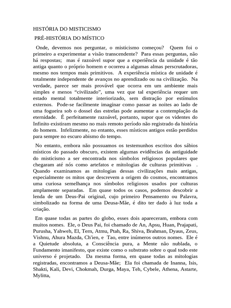 SWAMI ABHAYANANDA - Historia Do Misticismo | PDF | Misticismo | Pensamento