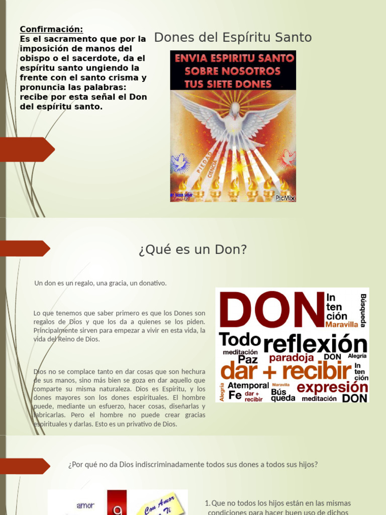 Los 7 Dones del Espíritu Santo | PDF | espíritu Santo | Amor