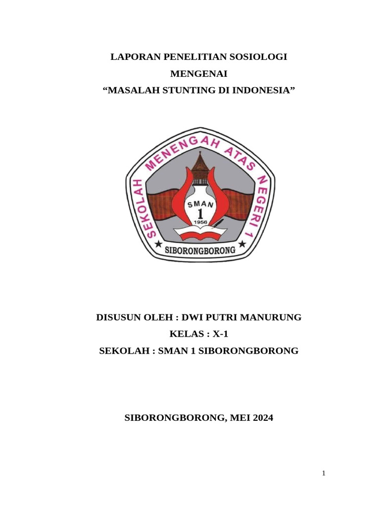 Laporan Penelitian Sosiologi | PDF | Karier & Perkembangan | Pengembangan Diri