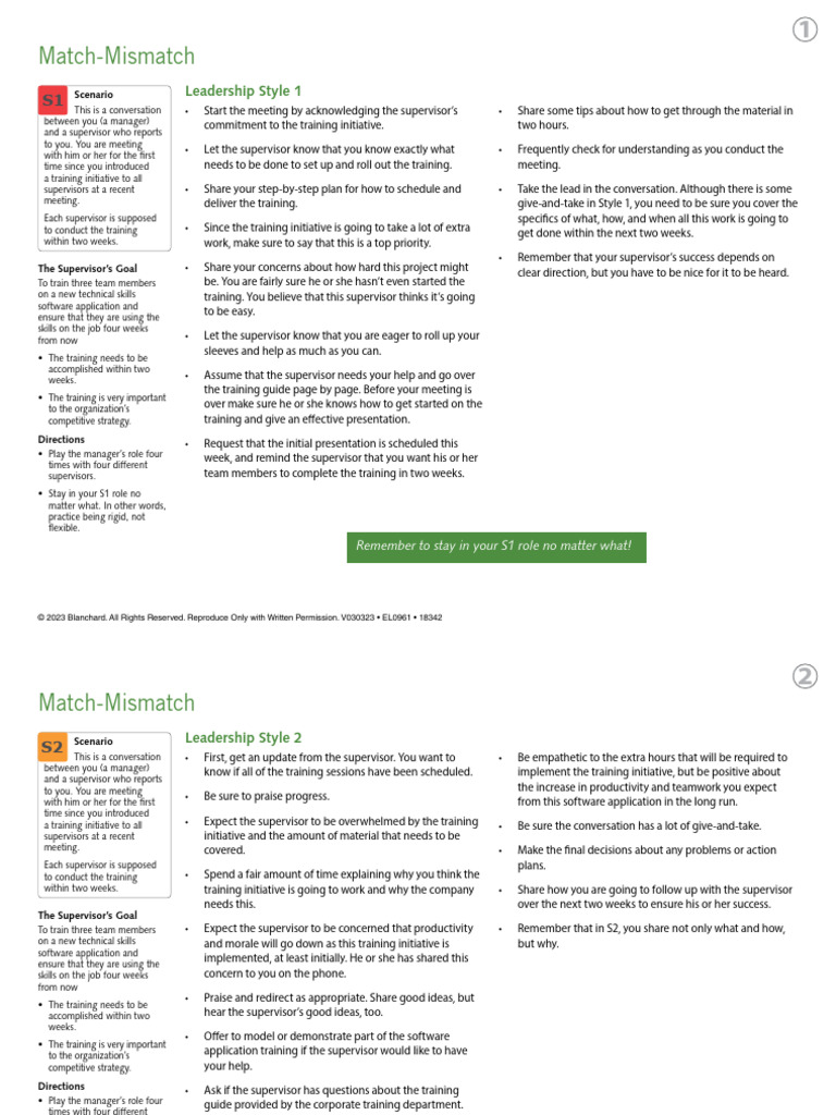 SLII Match Mismatch Cards | PDF | Cognition | Psychology