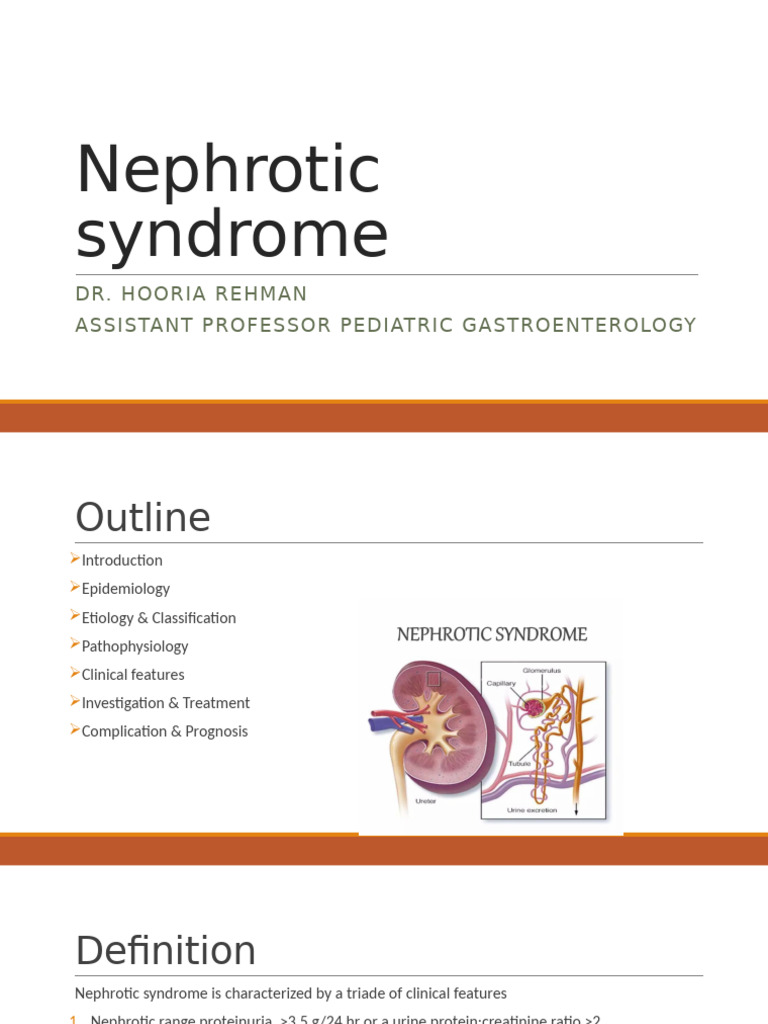 Nephrotic Syndrome Presentation | PDF | Urological Conditions | Nephrology