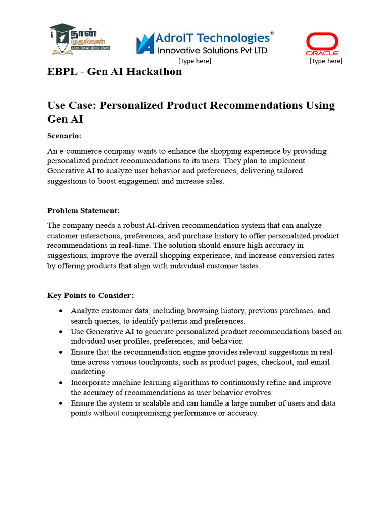Gen AI for Personalized Recommendations | PDF | Career & Growth | Business