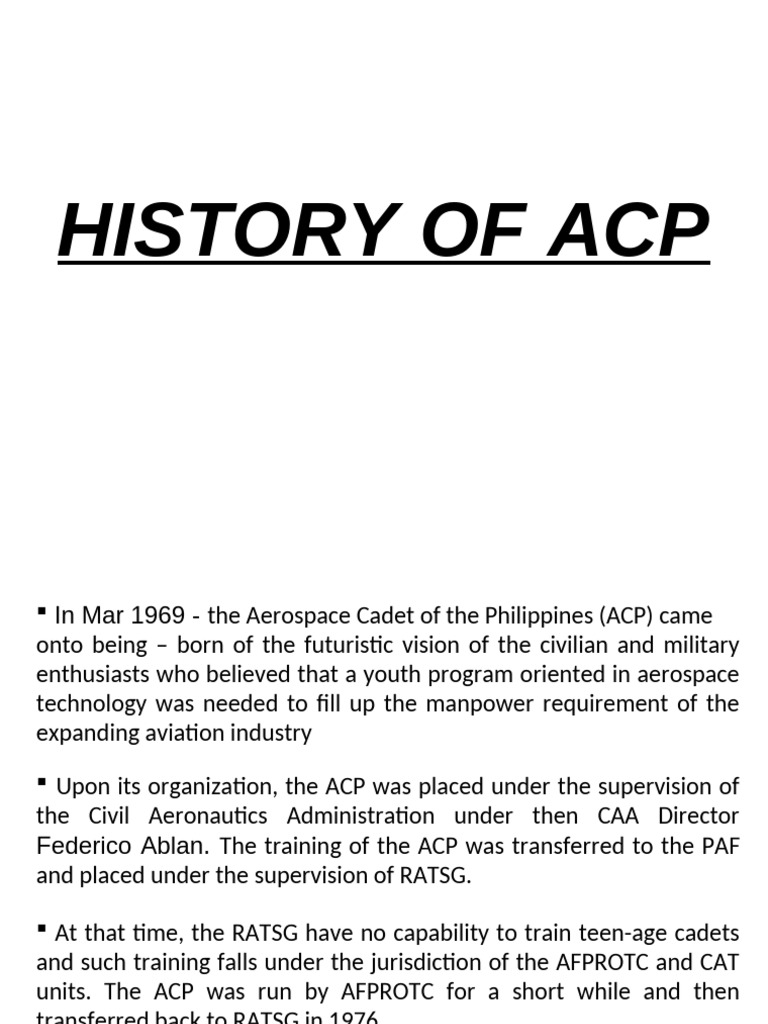 History of Acp | PDF | Business